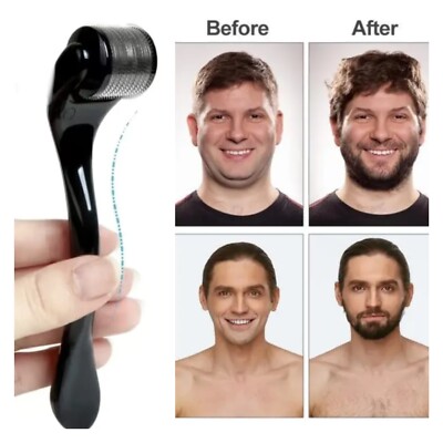 Beard Mustache Skin Activator Booster Hair Care Growth Derma Roller ...