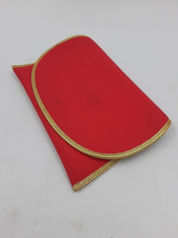 Para Vintage Ladies Red / Gold Trim Clutch Envelope Purse Lovely ...