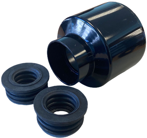 Black 110mm Soil Pipe Adapter Reducer to 40mm & 32mm Waste Pipe Pushfit ...