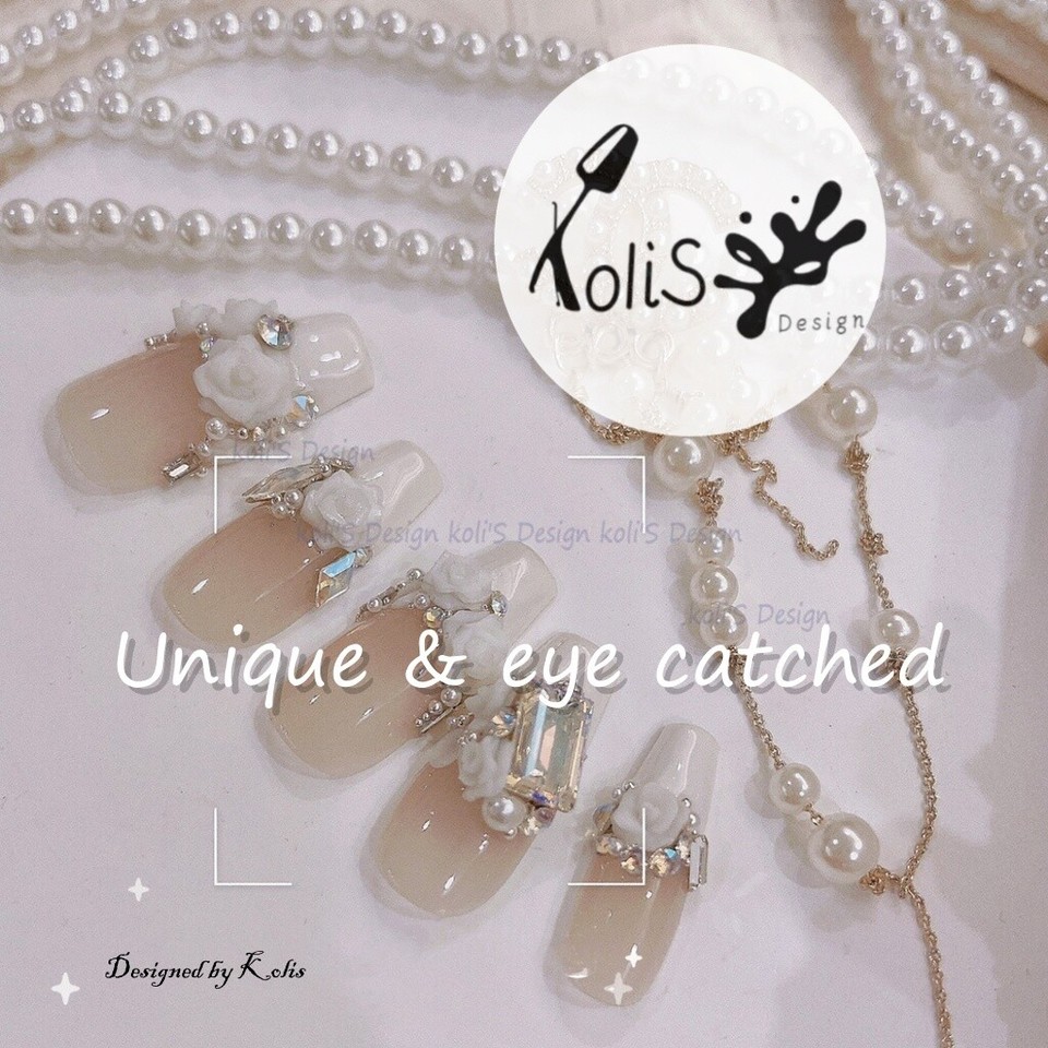 KoliS Design 6-18PCS『HEART』Nail Art 18k-Gold Charms Decoration Manicure ...