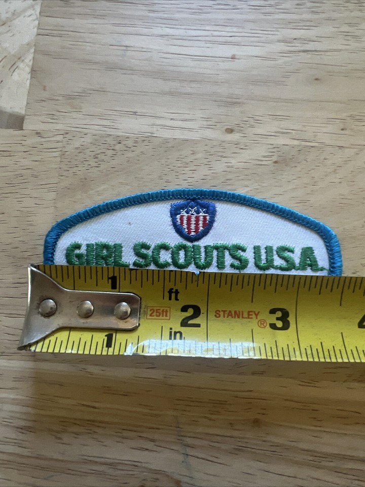 Vintage 80s Girl Scout Patch ~ Girl Scouts U.S.A. - Shield w/Stars ...