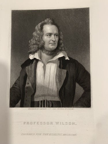 Professor John Wilson Original Lg. 12 By 9 1/2 Engraving By John ...