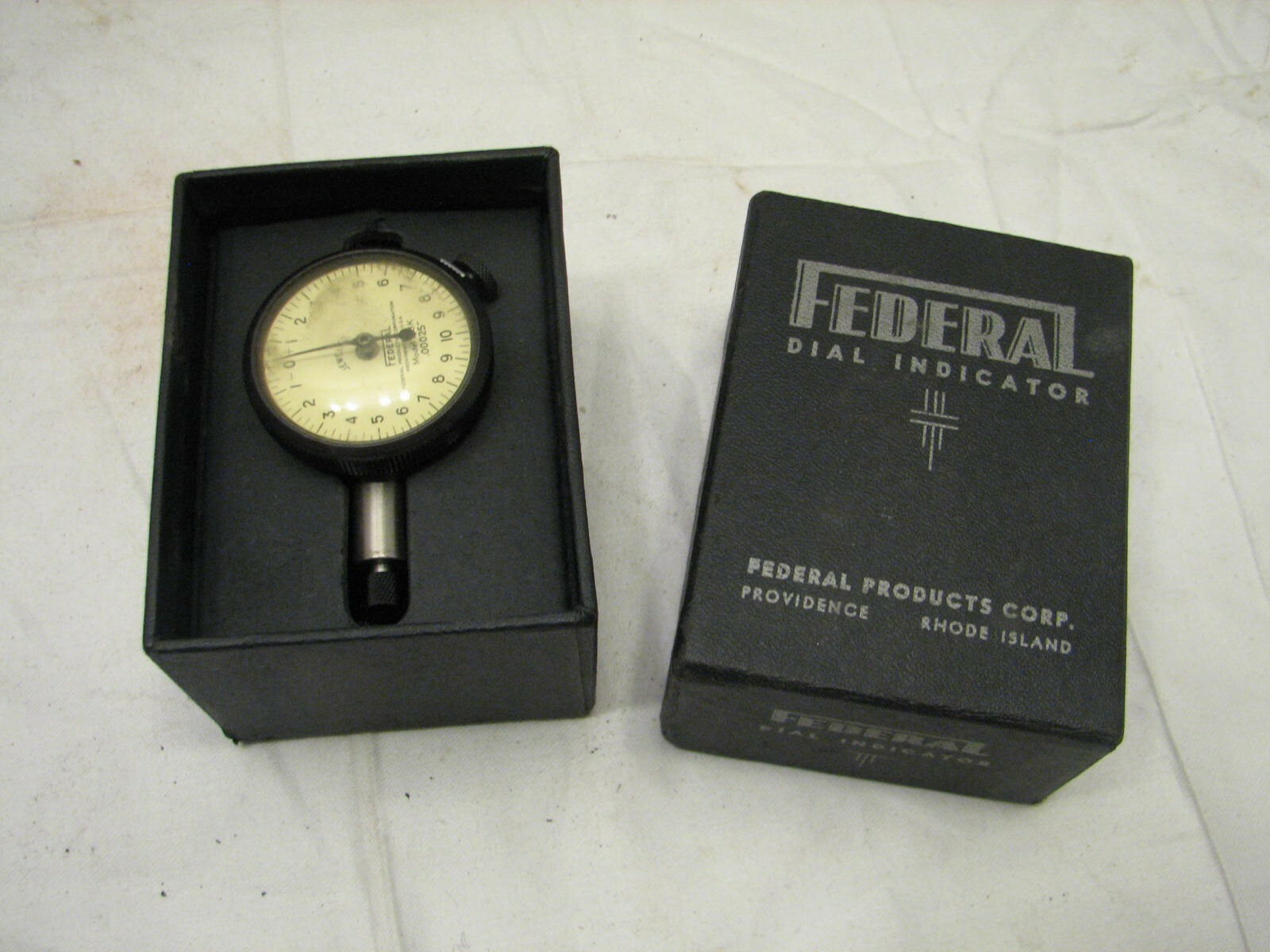 Federal B3K Jeweled Dial Indicator Gauge .00025 w/Box Machinist Tool ...