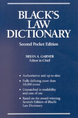 Black's Law Dictionary, Second Pocket Edition (paperback) 9780314257918 ...