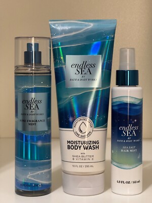 Bath & Body Works ENDLESS SEA Hair Mist, Moisturizing Body Wash ...