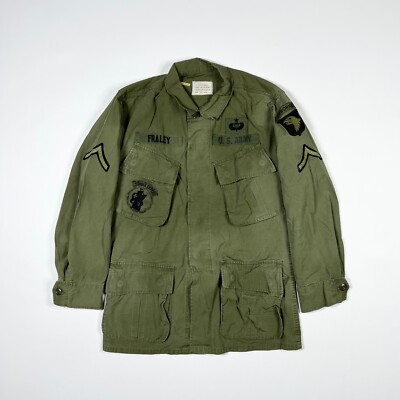 VTG 70s Jacket Army US Vietnam OG 107 Type 3 Coat 7190 Mens Tropical ...