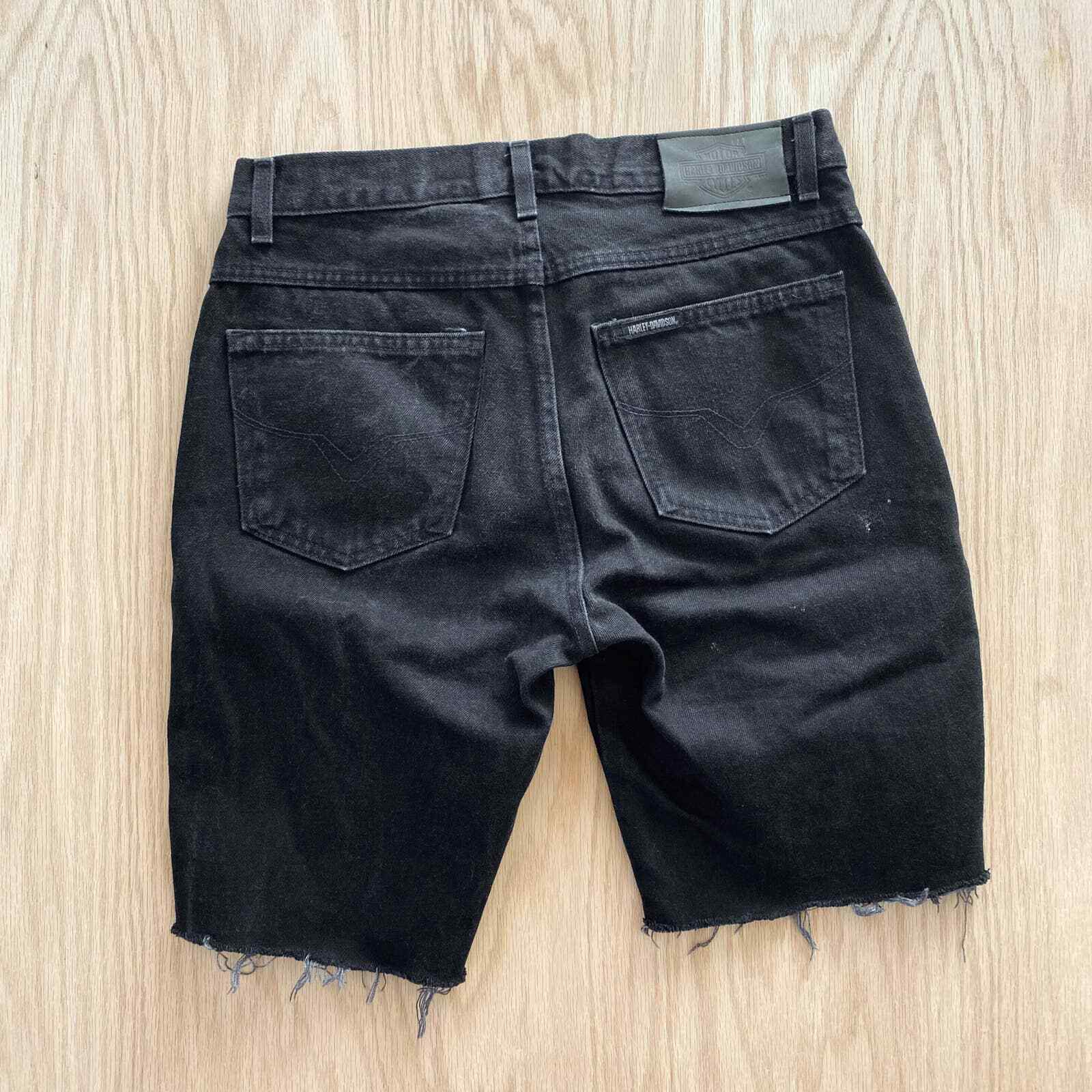 Custom Harley Davidson Mens Cut-off distressed Denim … - Gem