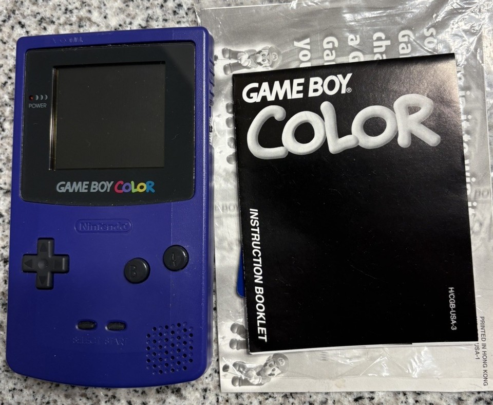 Purple GameBoy Color Authentic Nintendo GBC Handheld MINT CONDITION ...