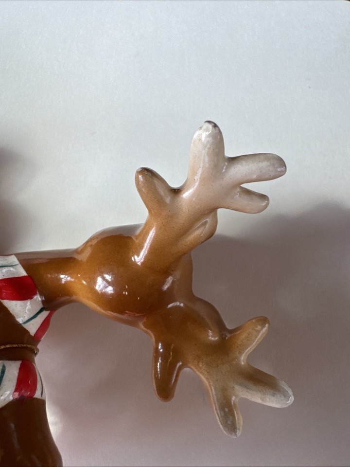 Vintage 1950’s Lefton Christmas Prancing Candy Cane Halter Reindeer ...