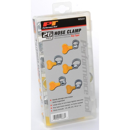 Performance Tools W5231 26-Piece Key Type Hose Clamps 39564106682| eBay