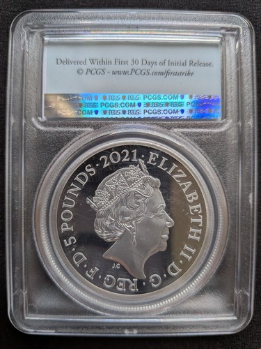 2021 PCGS PR69DCAM First Strike Great Britain £5 Gothic Crown Portrait ...