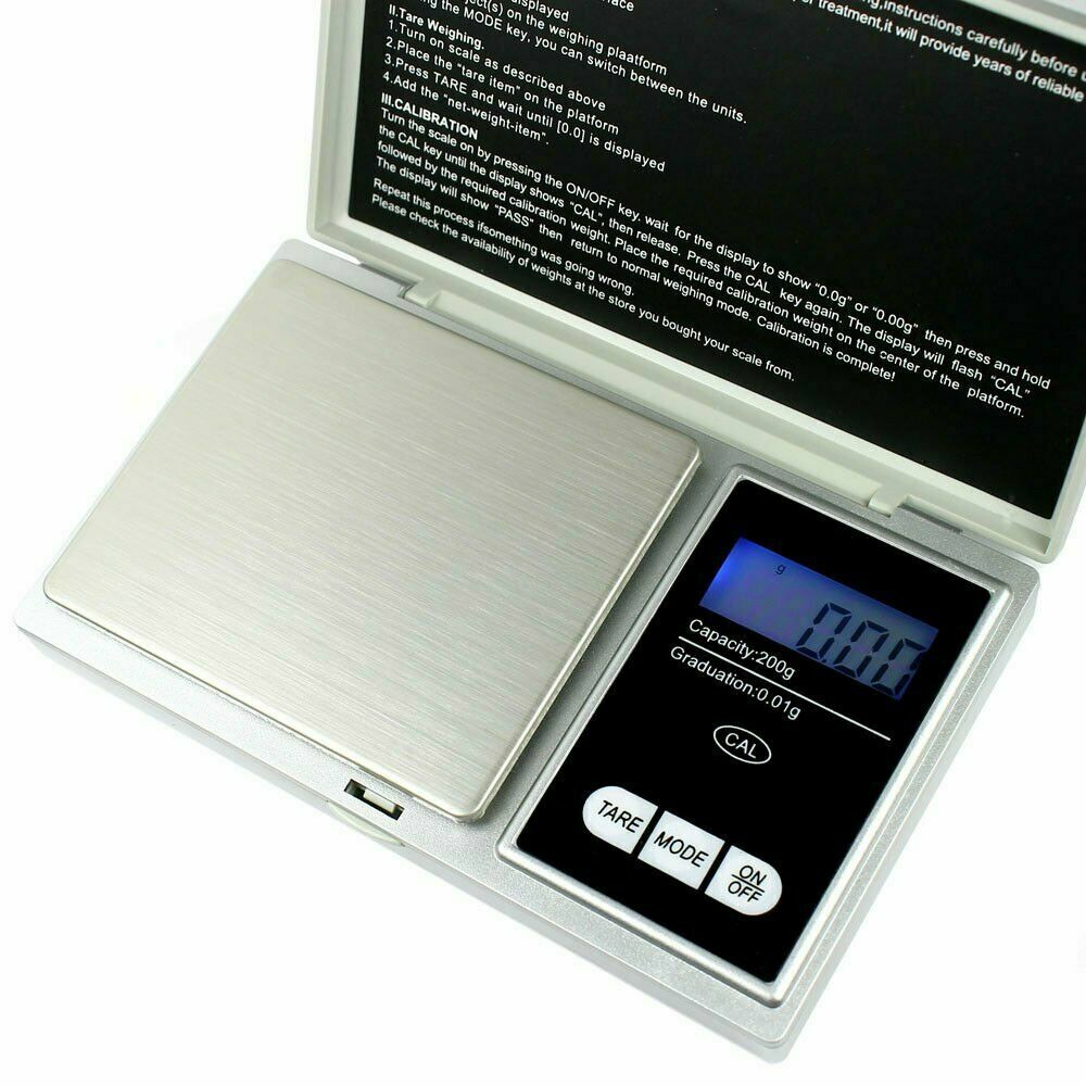 0.01g x 200g Digital Pocket Scale 0.01 Gram Portable Precision Scale ...