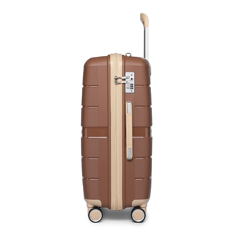 20/24/28 Inch Hard Shell PP 4 Wheels Suitcase Set Hand Cabin Luggage ...