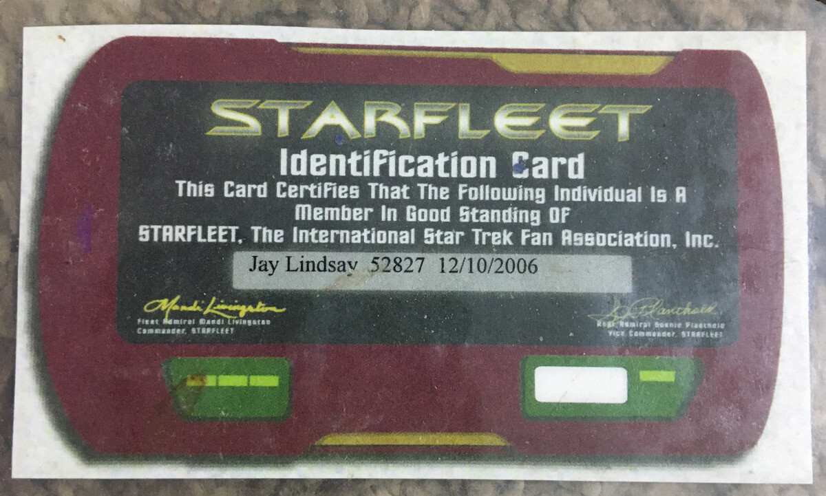 Star Trek Section 31 Starfleet Intelligence DS9 ID Badge Name Tag Card ...