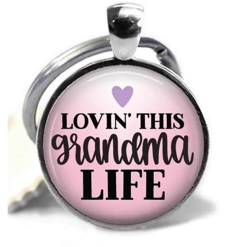 Lovin' This Grandma Life Grandmother Gift Key Chain Ring Handcrafted ...