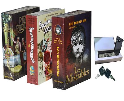 Real Paper Book Locking Booksafe with Key Lock Dictionary Secret Hidden ...
