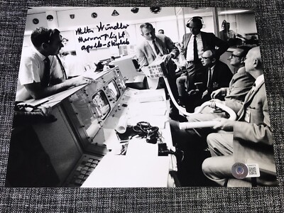 MILTON WINDLER SIGNED 8X10 PHOTO NASA APOLLO 13 FLIGHT DIRECTOR BECKETT ...