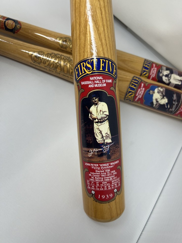 Hall Of Fame First Five 1939 Cooperstown Proof Bat Set Ruth Cobb Wagner ...