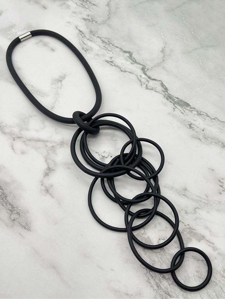 Long Circle Charm Exaggerated Design Necklace for Women Jewelry for ...