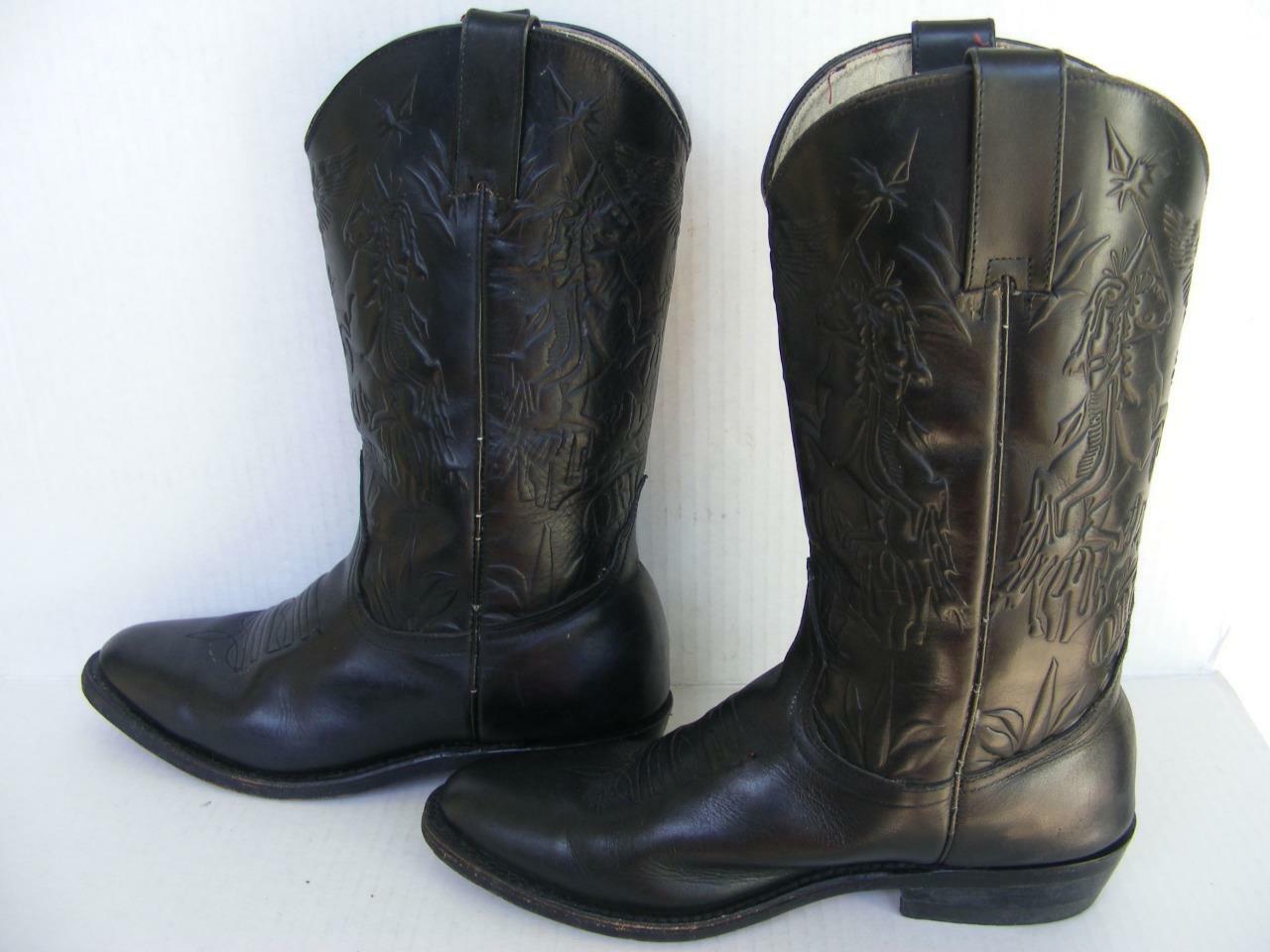 Winchester Rifle Western Boots Tooled Embossed Native… - Gem