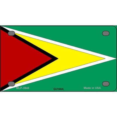 Guyana Flag MINI Size 4"x2.2" License Plate Metal Sign for Home | eBay