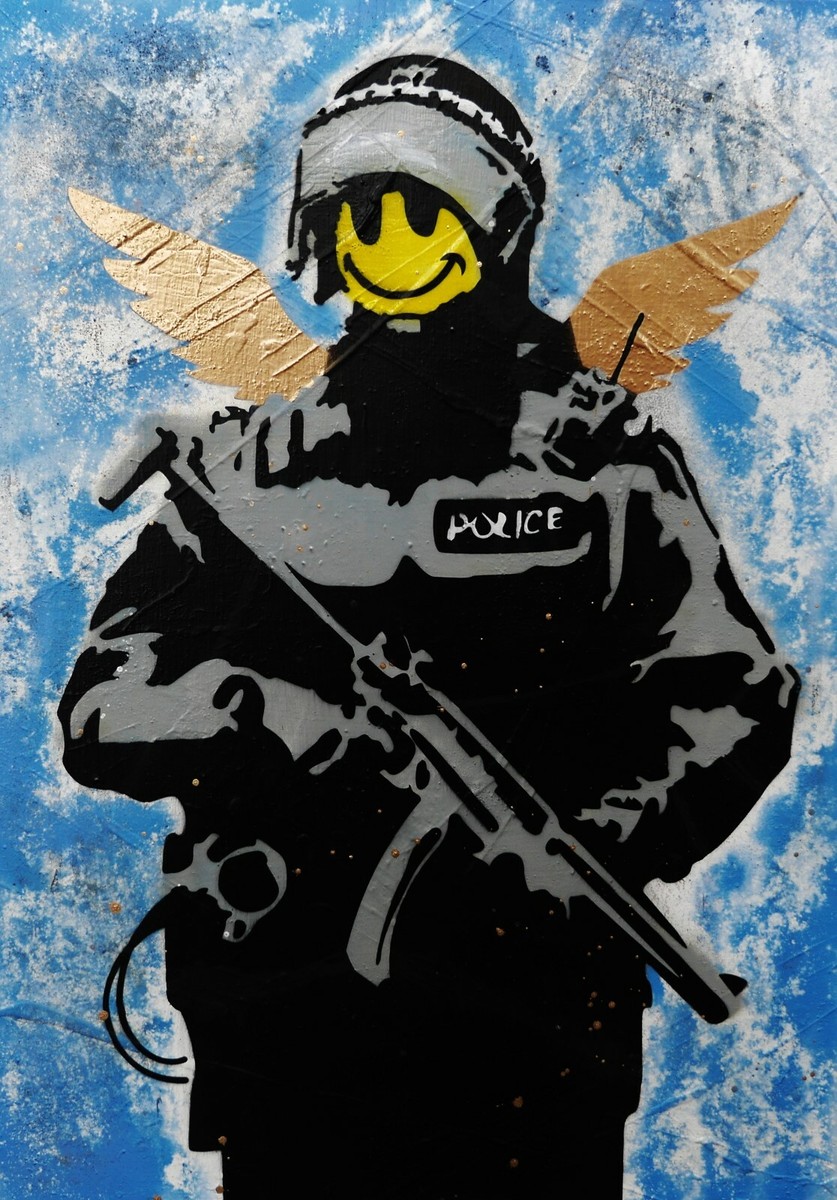 Banksy Graffiti Police