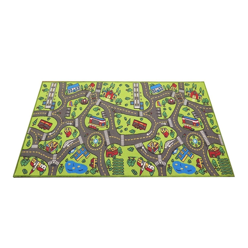 Kids Carpet Playmat Rug City Life Great for Playing with Cars and Toys ...