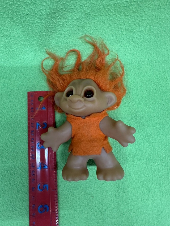 Vintage 1967 TH Dam Design Troll Doll Orange Hair 4" | eBay