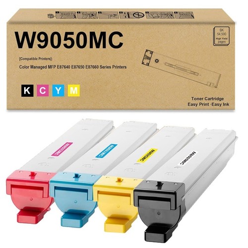 4 Pack W9050MC W9051MC W9052MC W9053MToner Cartridge for HP E87640 ...