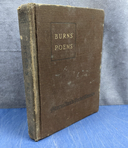 Burns Poems - Robert Burns 1916 Macmillan Pocket Classics - HC | eBay