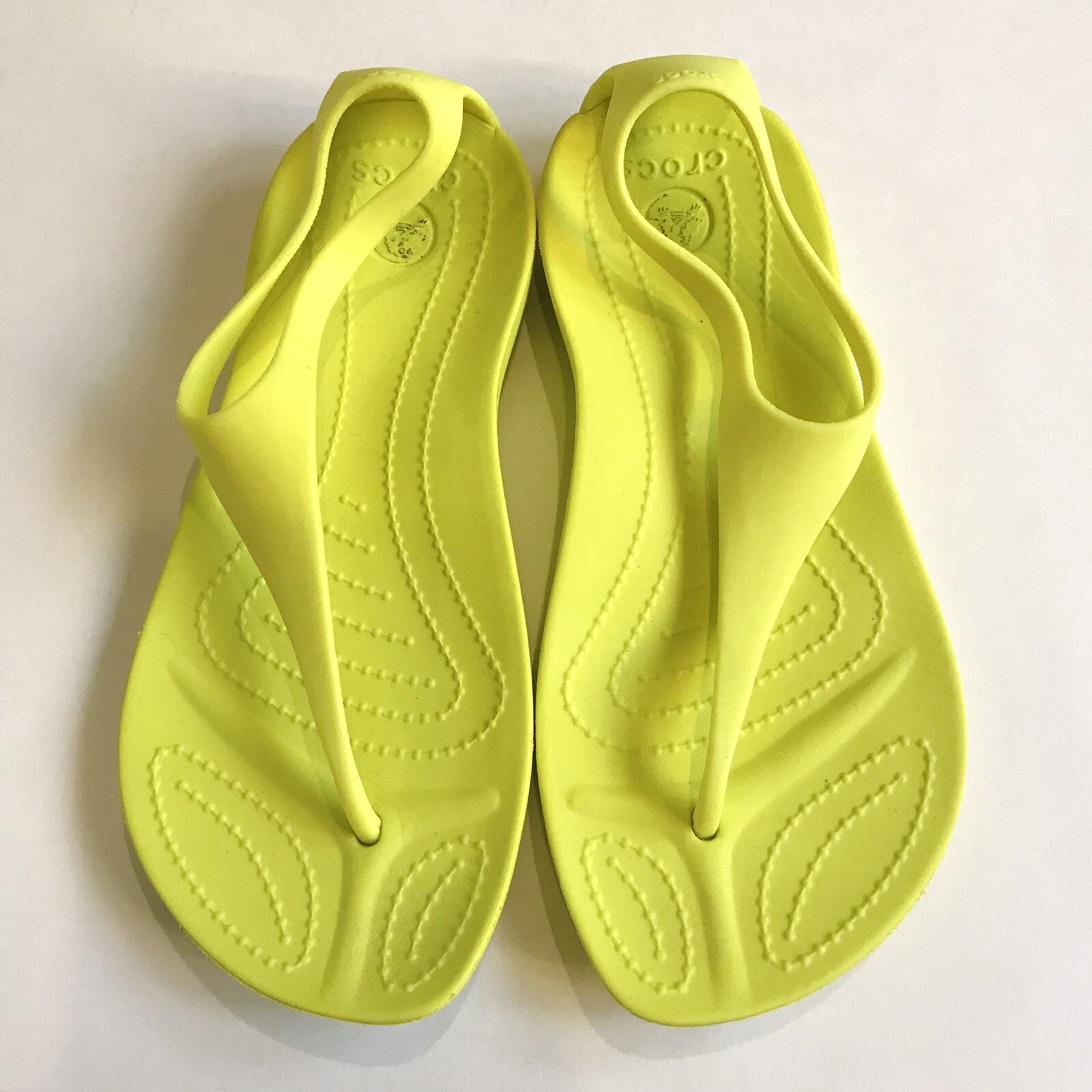 Crocs Sandals Sexi Flip Flops Neon Thong T Strap Gladiator Beach Women ...