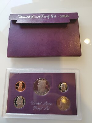 1985 S Proof Set Original Box 5 Coins US Mint | eBay