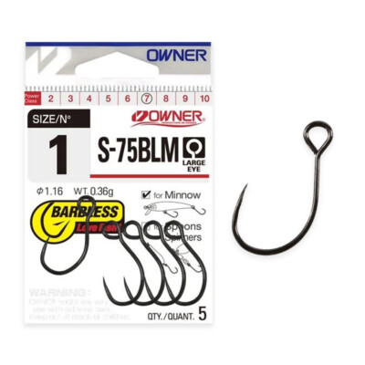 Owner S-75M Barbless Inline Single Fishing Hooks - Replacement Fishing Hooks | eBay UK