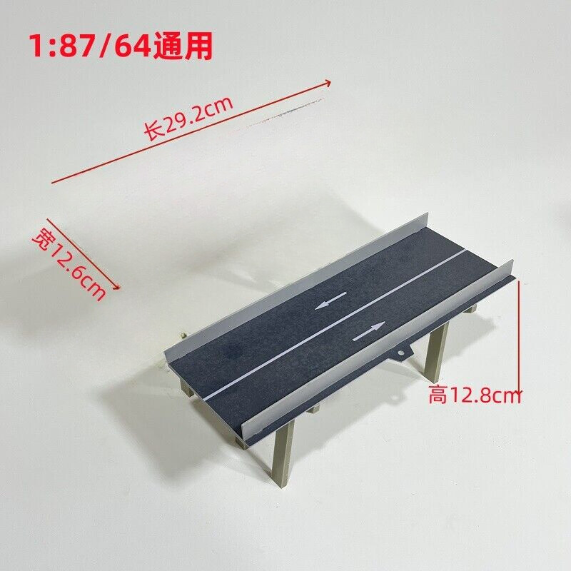 HO N Scale Diorama Highway Viaduct City Railway Scene Building Model ...