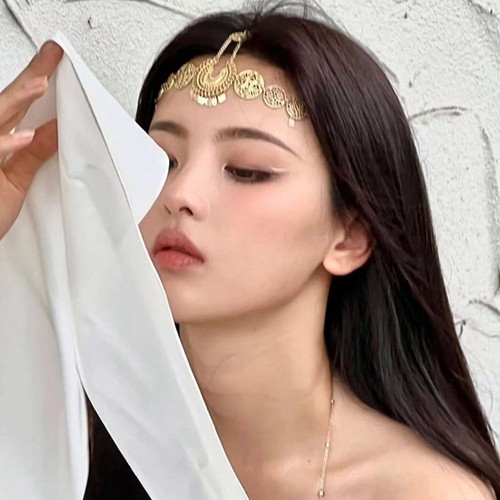 Style Women Bohemian Jewelry Forehead Chain Metal Headband Exotic Head ...