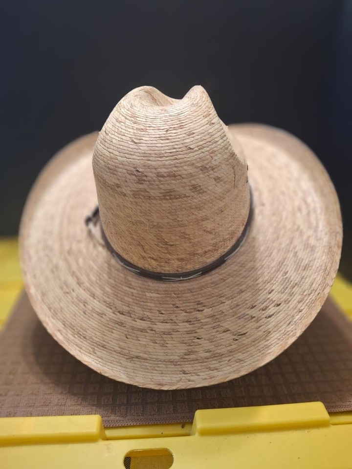 Turner Hat Company Ranger Straw Cowboy Hat 7 1/4 Size 58 With Leather ...