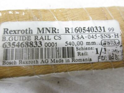 REXROTH R160540331 PRECISION RAIL GUIDE | eBay