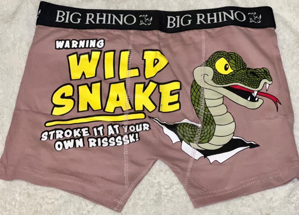 Mens Boys BIG RHINO Novelty Rude Boxer Trunks Shorts Underwear Birthday ...