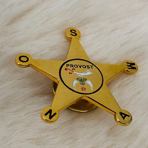 Osman Minnesota Shriners Provost Gold Sheriff Star Masonic Member Lapel ...