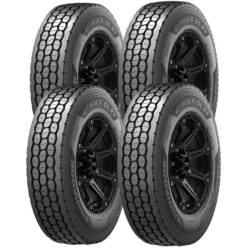 (QTY 4) 295/75R22.5 Hankook DL21 144/141L Load Range G Black Wall Tires ...