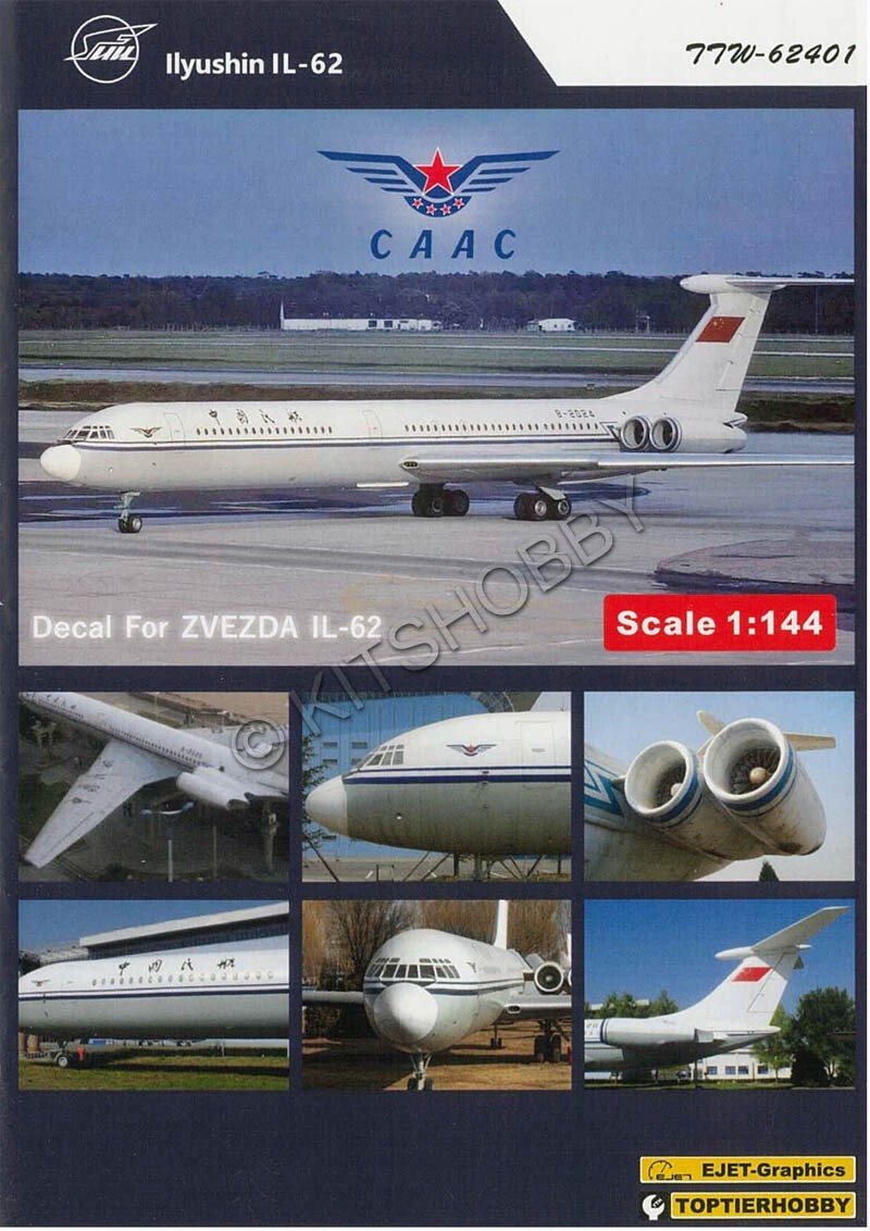 TOPTIERHOBBY 1/144 Ilyushin Il-62 CAAC Airlines Decals | eBay