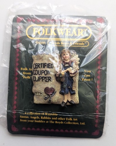 Boyd's Bears & Friends FOLKWEAR Certified Coupon Clipper Pin * Crazy ...