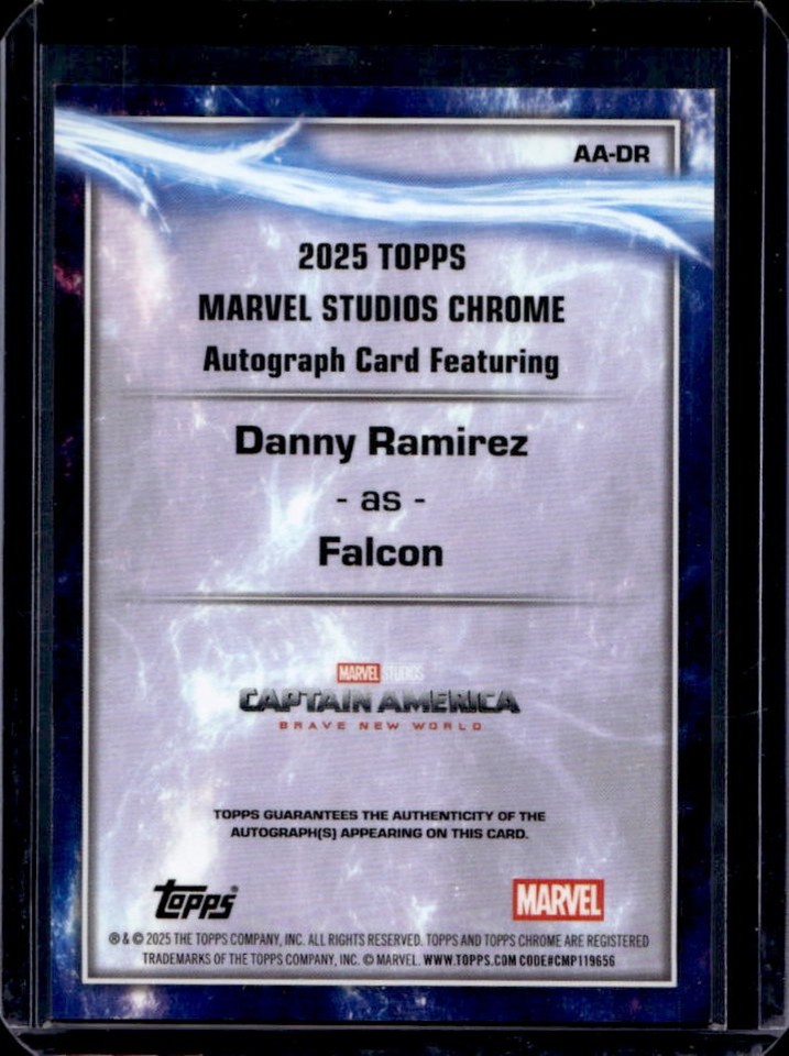 2025 Topps Chrome Marvel Studios Sapphire Danny Ramirez as Falcon Auto ...