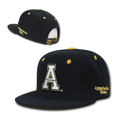 Black Appalachian App State ASU Mountaineers Flat Bill Snapback ...