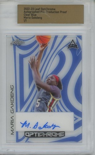 2022 Leaf OptiChrome Proof Clear Blue Maria Gakdeng 1/1 RC Auto Rookie ...