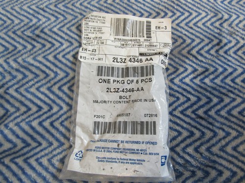 NOS FORD PART NUMBER 2L3Z-4346-AA BOLT LOT OF 4 NEW GENUINE FORD | eBay