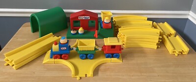 VINTAGE LITTLE TIKES Creative Railway Track Building Set 0580 Complete ...