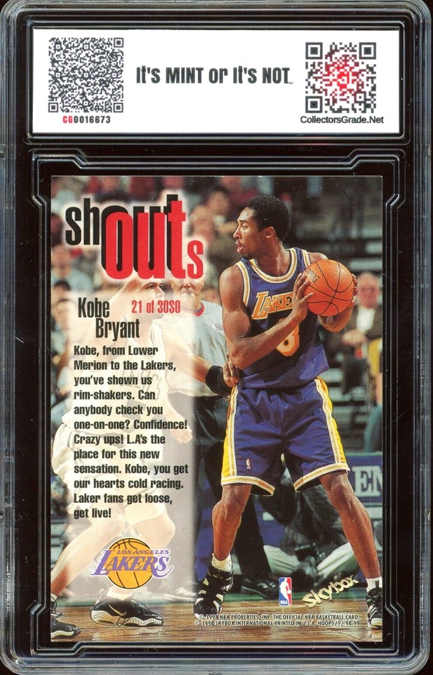 1998-99 NBA Hoops #21SO ~ SHOUT OUTS ~ Kobe Bryant ~ GRADED CG 10 | eBay