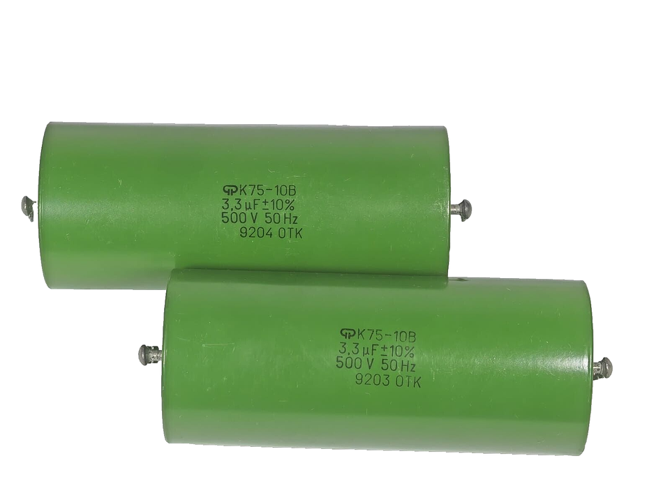 MATCHED PAIR K75-10 3.3 uF 500 V RUSSIAN HYBRID PIO AUDIO CAPACITORS ...