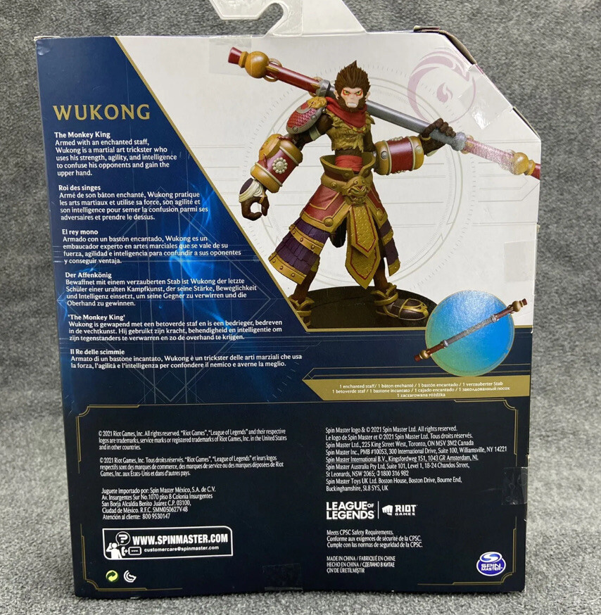 League Of Legends Wukong 6" ChampionCollection Wukong1st Edition Spin ...